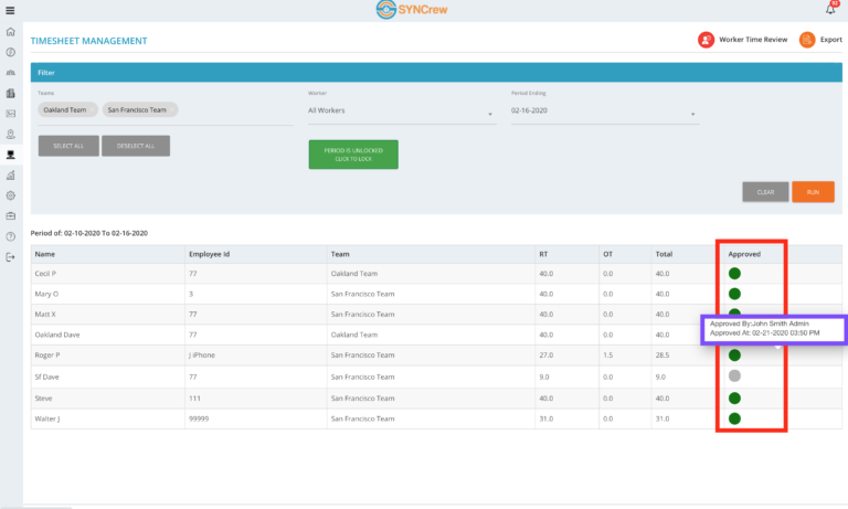 Manager approval of hours – Frequently Asked Questions